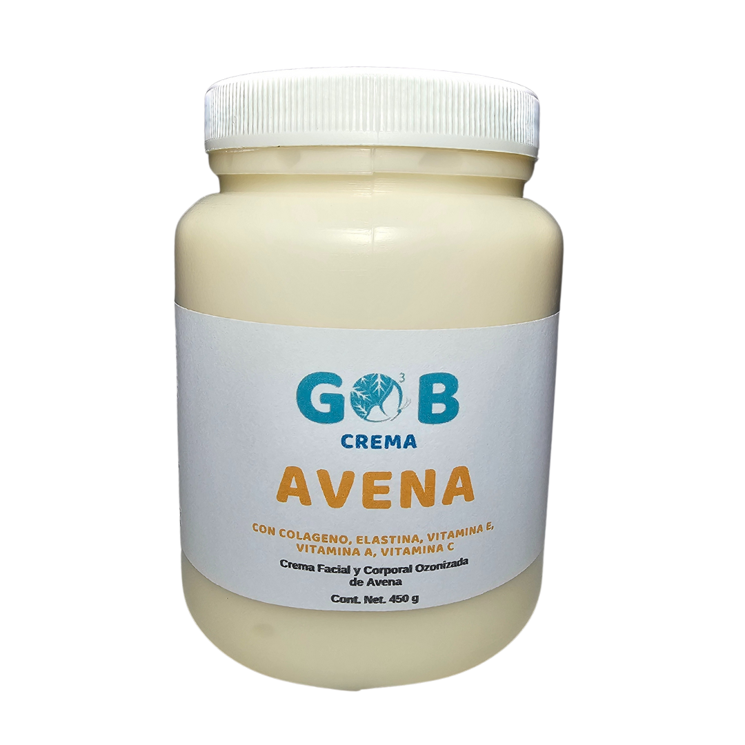 Crema Facial y Corporal Ozonizada de Avena GOB | Hidratación Profunda